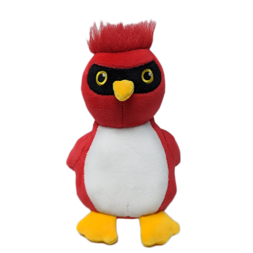 Squishy Cardinal Plush Animal Sitting 6" Tall — Plushology®