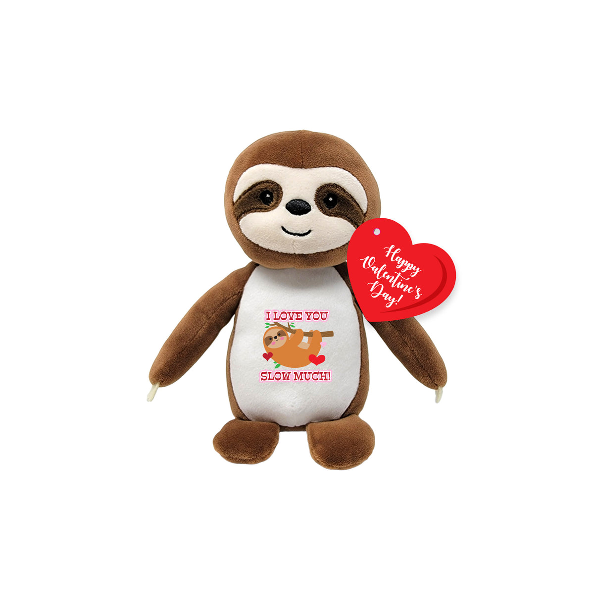 6" Squishy Sloth Plush Animal • Limited Valentine's Edition — Plushology®