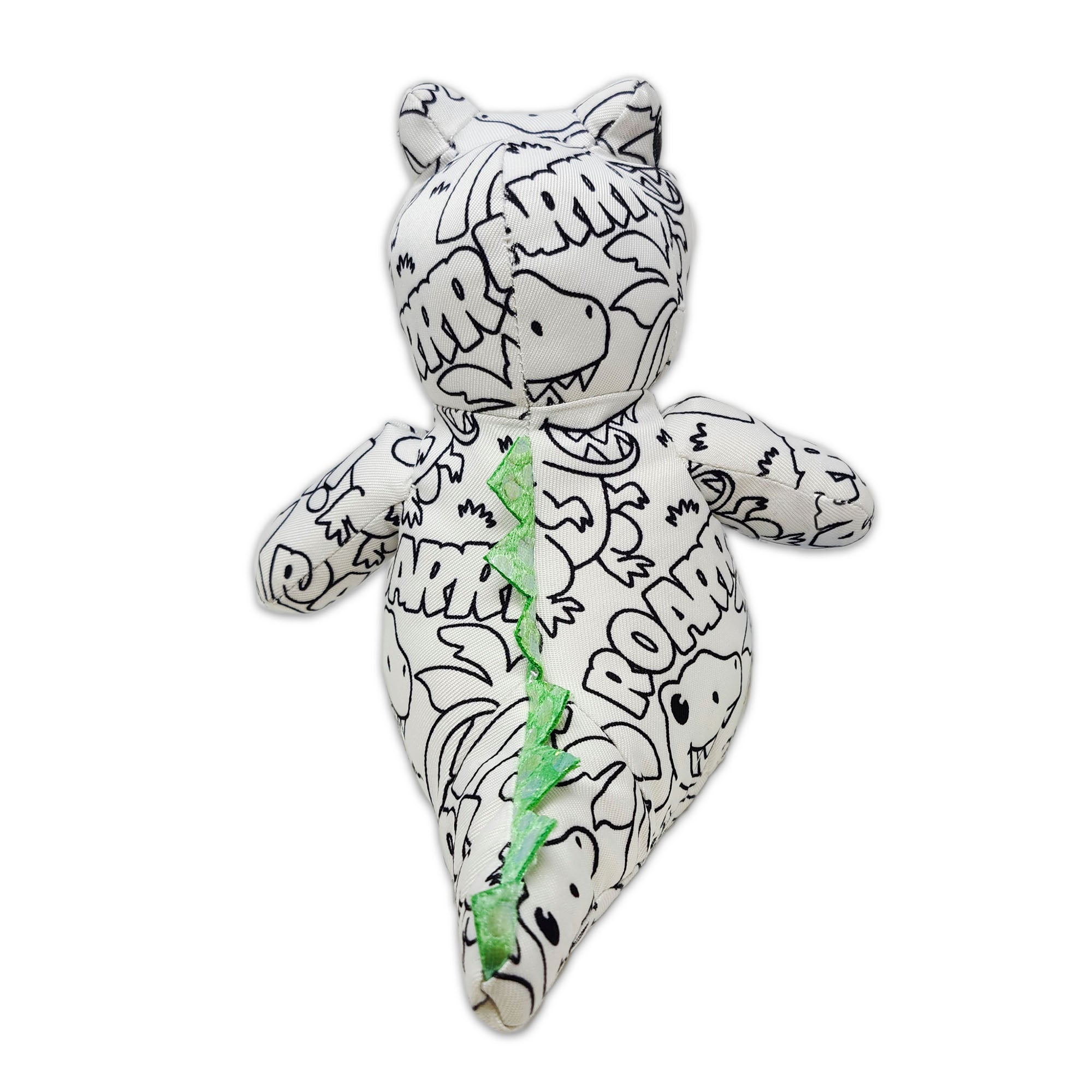 Color Me Plush T-Rex Dinosaur | Washable Coloring Plush Toy — Plushology®