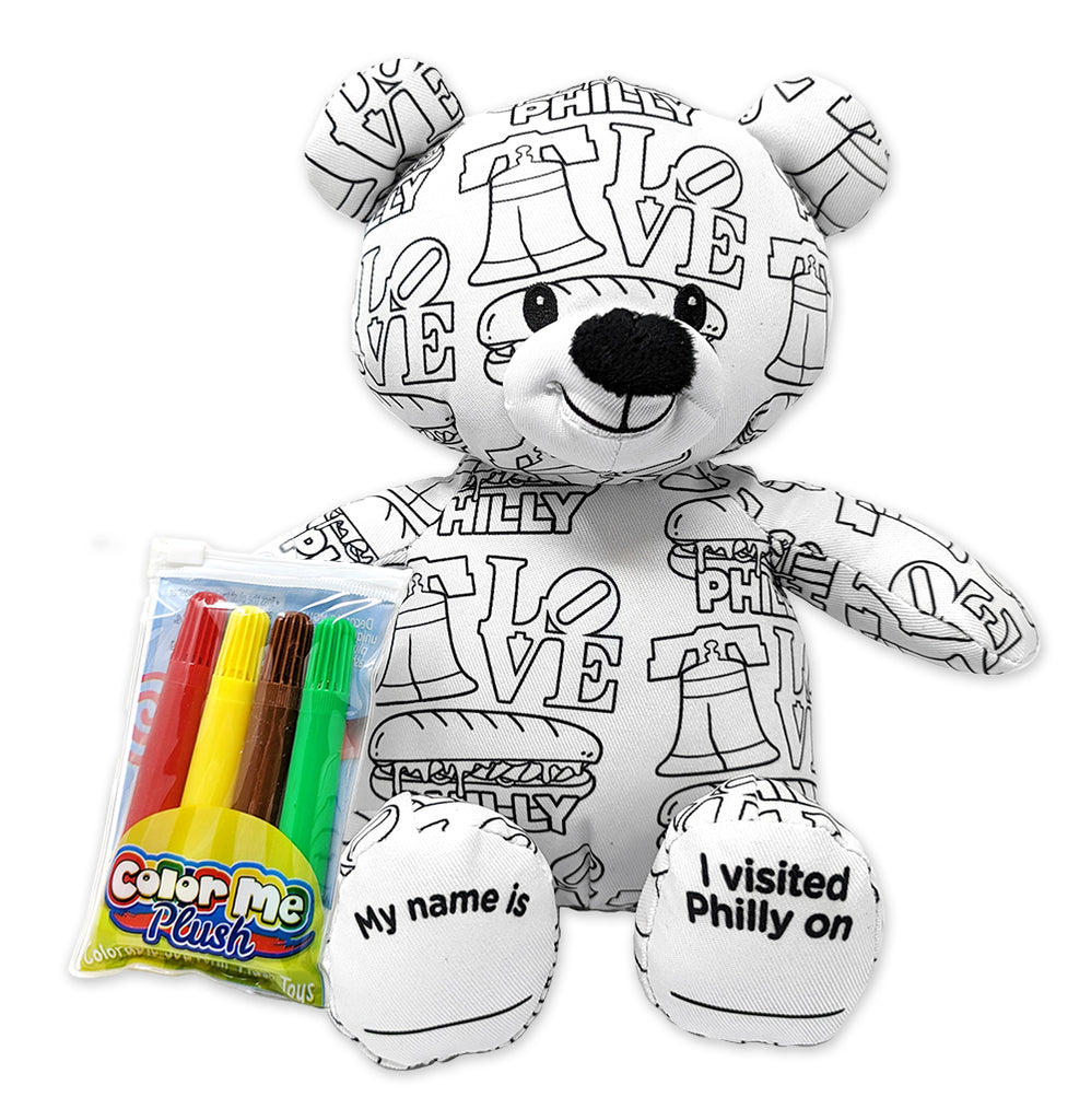 8.5" Philadelphia Color Me Plush™ Teddy — Plushology®