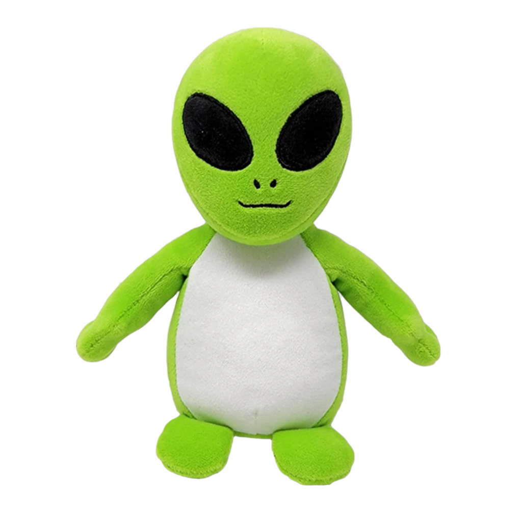 Squishy Green Alien Plush Sitting 6" Tall — Plushology®